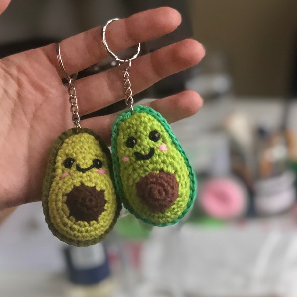 Crochet Avocado Keychain - Etsy