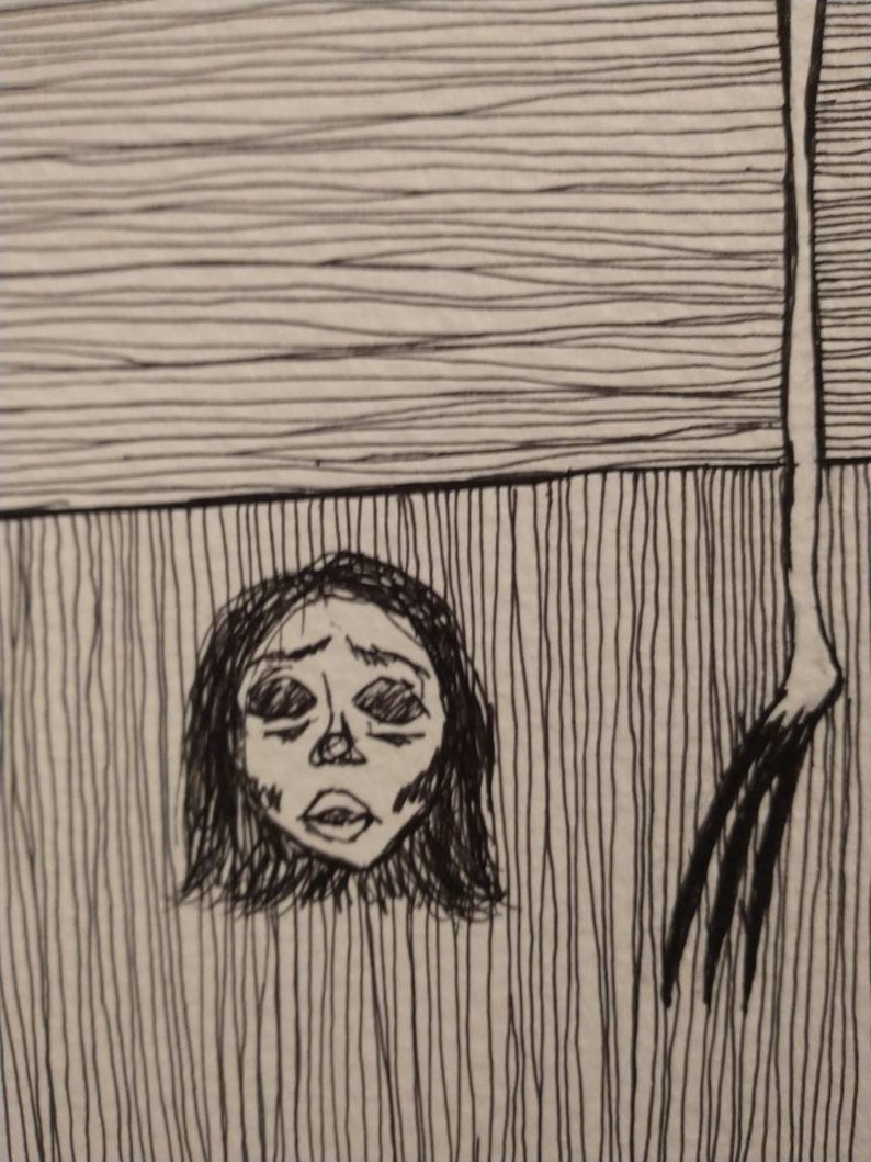 Art & Collectibles Loner by me sed h medium drawing in black ink on ...