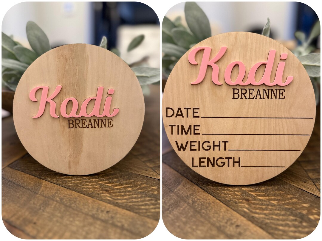 Birth Announcement Sign, Custom Baby Arrival Sign, Photo Prop, Hospital ...