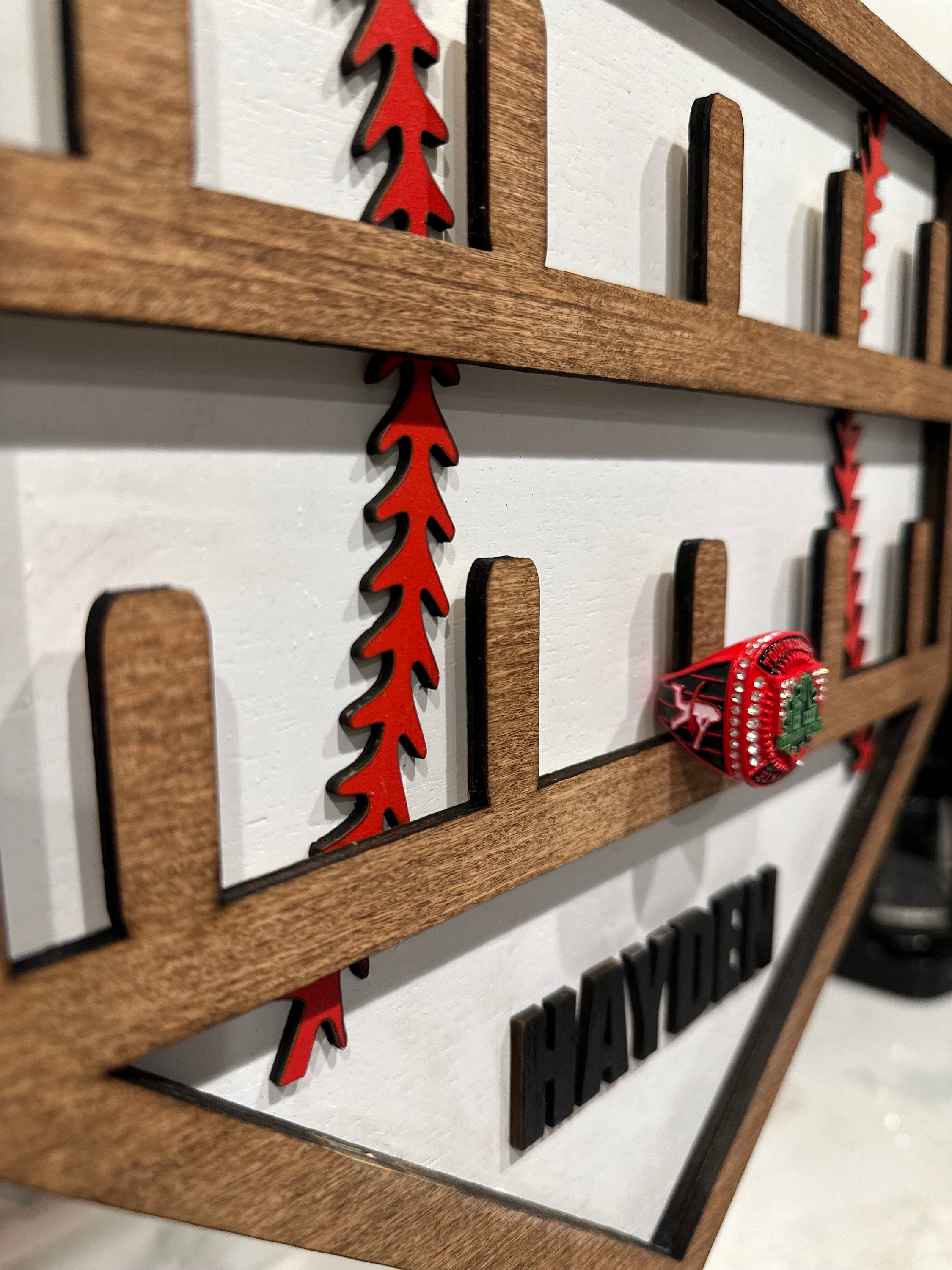 Baseball Ring Display - Softball Ring Display - Little League Ring ...