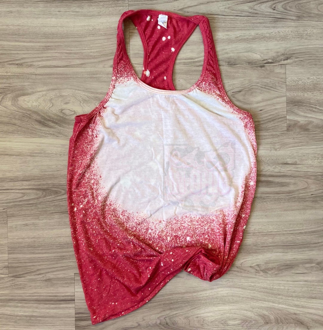 Wholesale Blank Bleached Tank Top - Racerback Tank Top - Bleached Blank ...
