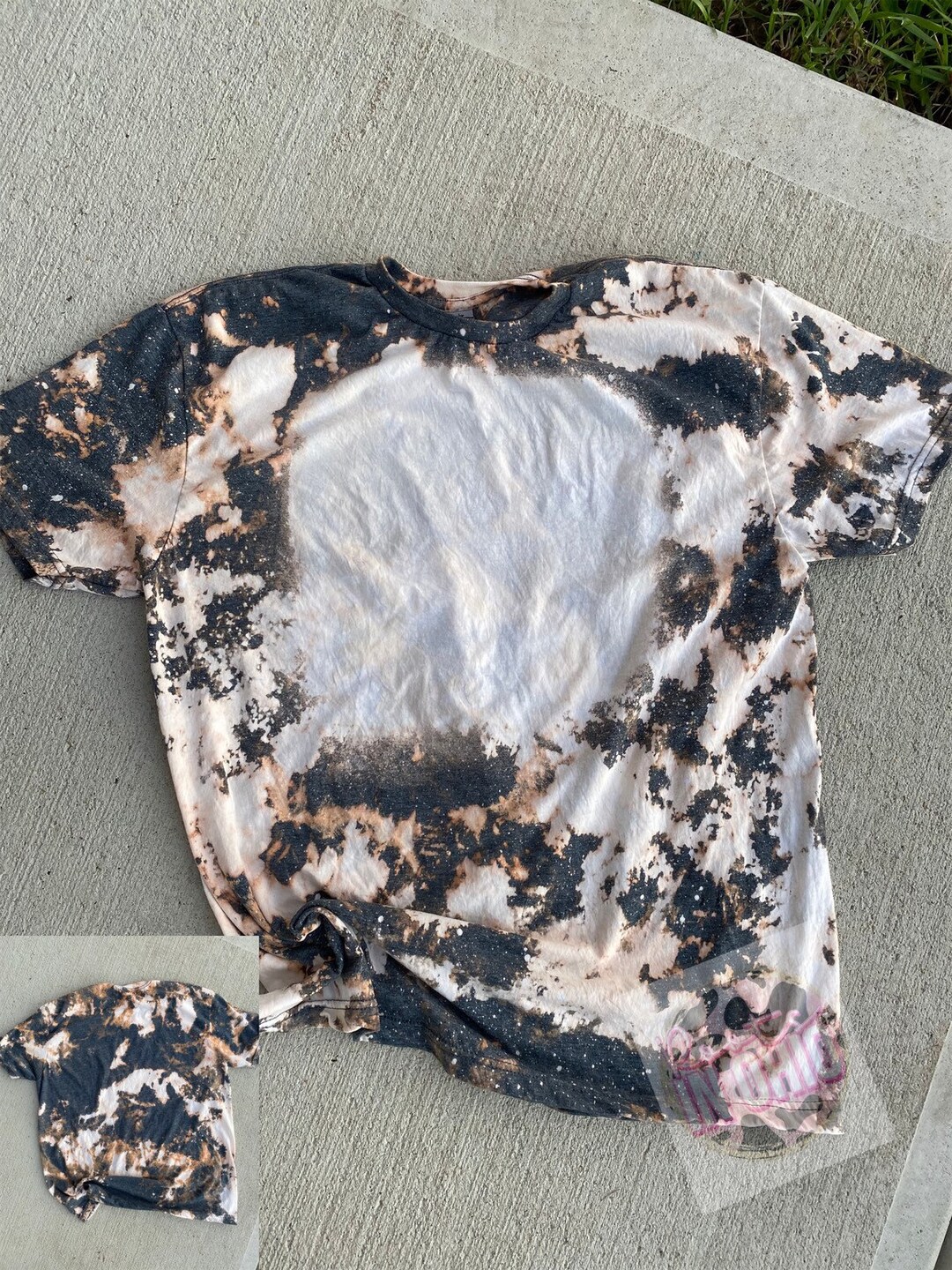 Wholesale Cowhide Bleached Blank Shirt Bleached Tee - Etsy