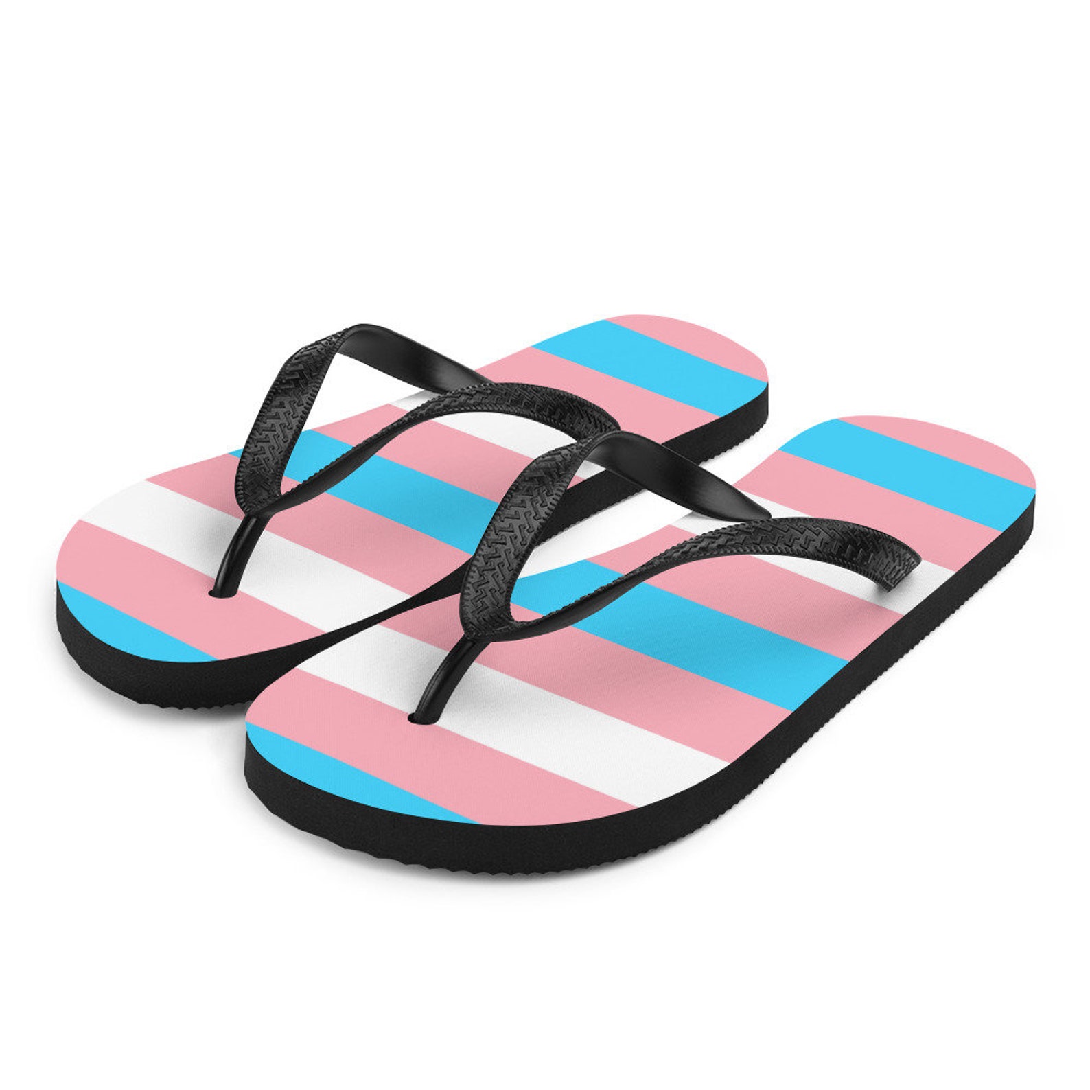 Transgender Pride Flag Flip-flops | Trans Pride Sandals - Etsy