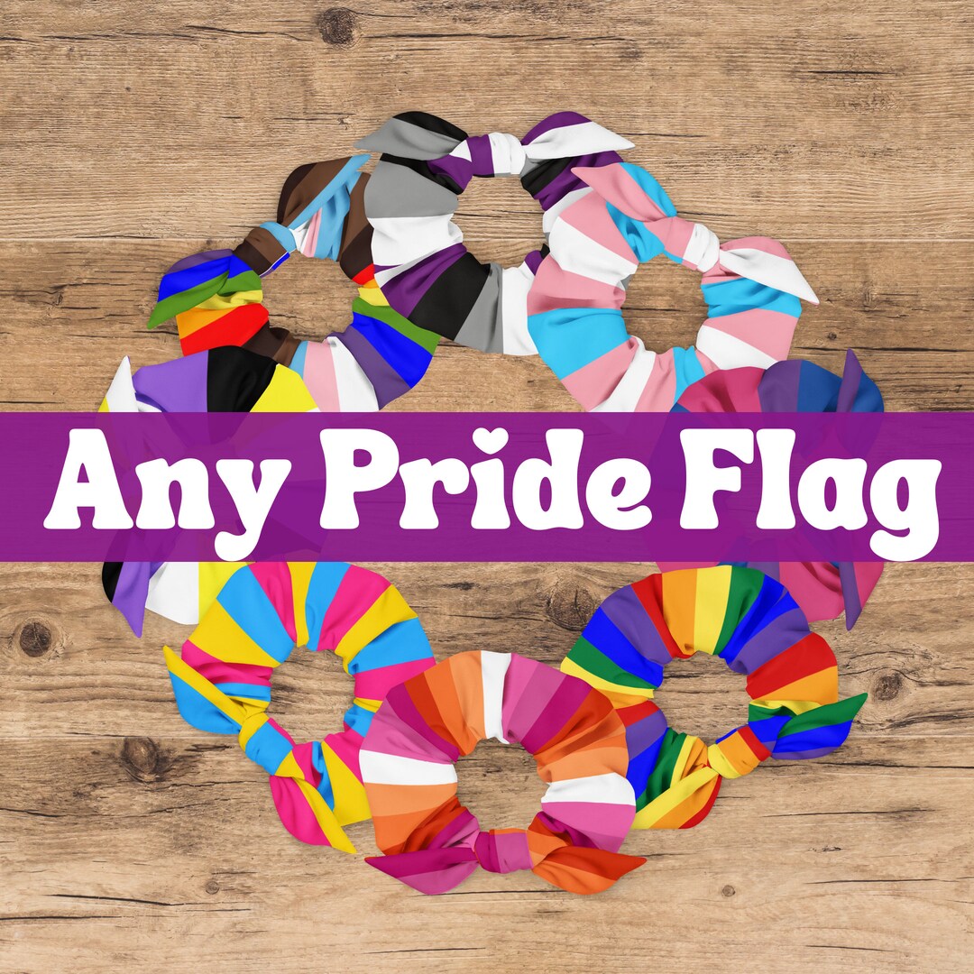 Pride Scrunchie Custom Pride Flag Bisexual Lesbian - Etsy