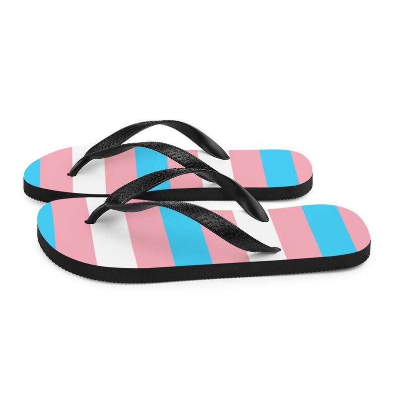 Transgender Pride Flag Flip-flops | Trans Pride Sandals - Etsy