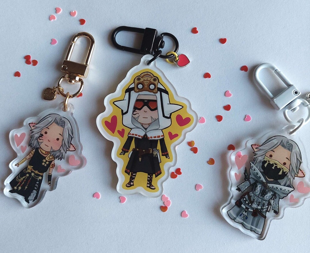 FF14 I Love You Urianger 2 Inch Acrylic Charm Set ARR, Heavensward ...