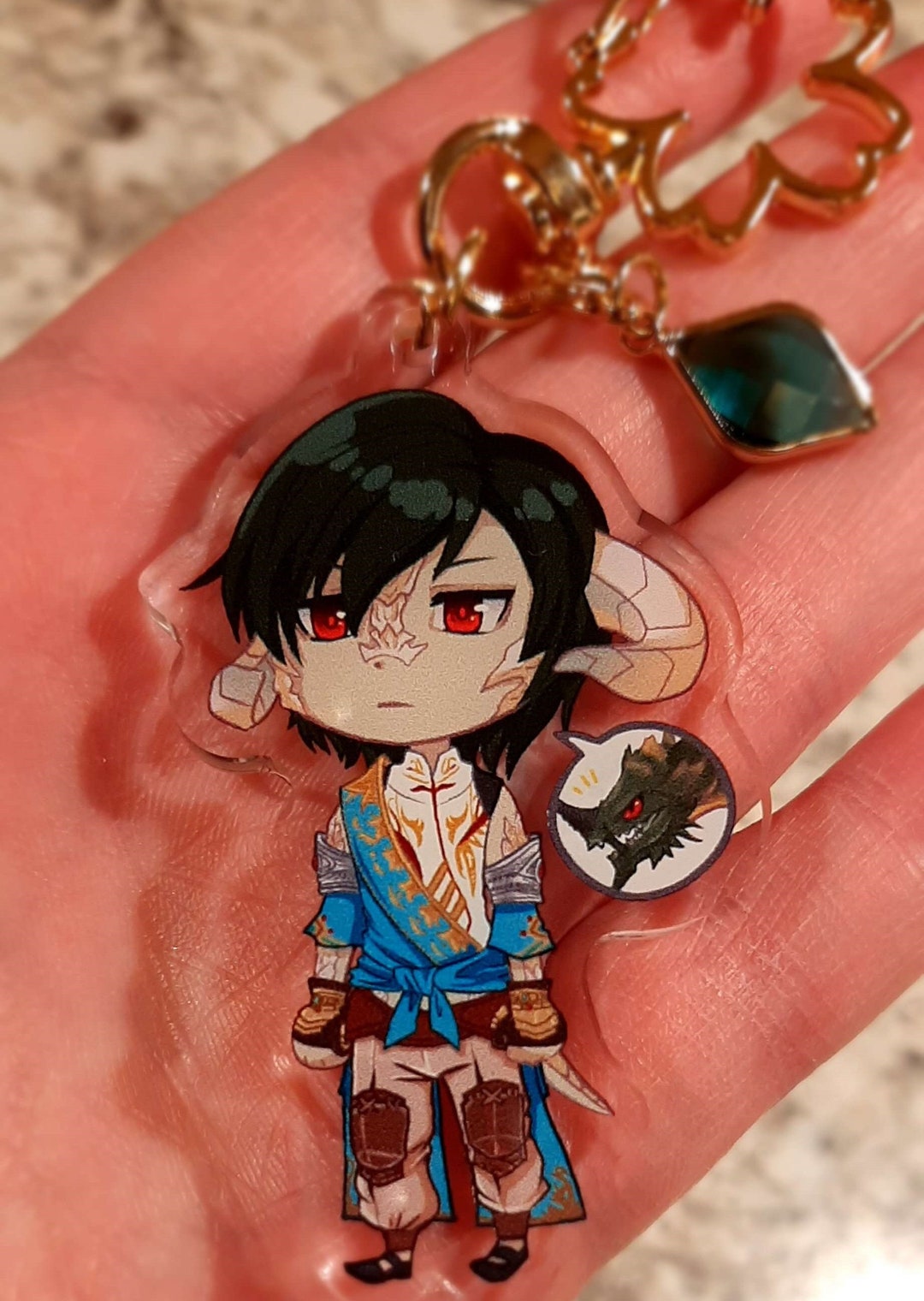 FF14 Varshahn / Vrtra 2.5 Inch Acrylic Charm Endwalker FFXIV - Etsy