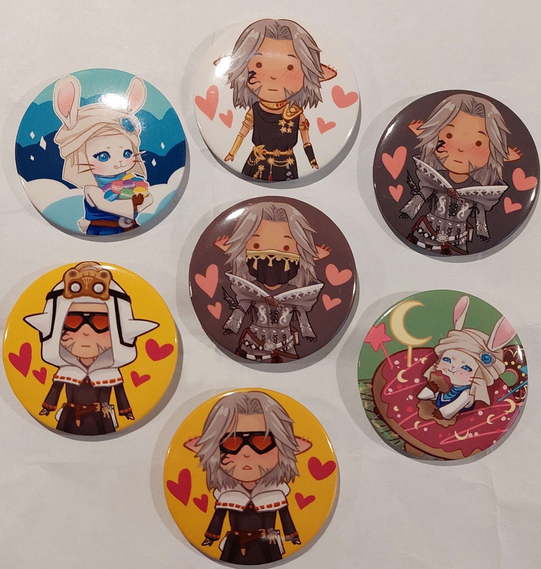 Urianger Appreciation Pinback Button Set - Final Fantasy XIV - FF14 ...