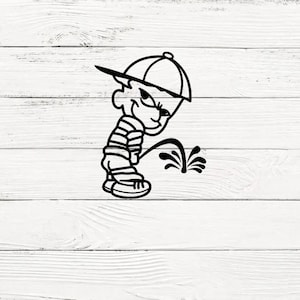Car Decal Peeing Boy Funny - Etsy