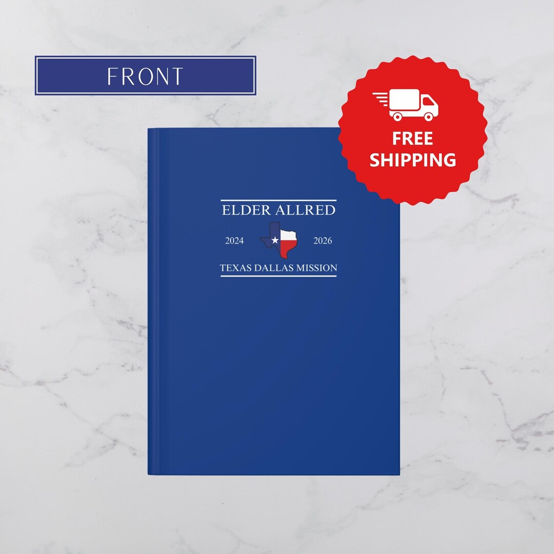 Custom LDS Mission Journal Missionary Gift Missionary Name Tag Design ...