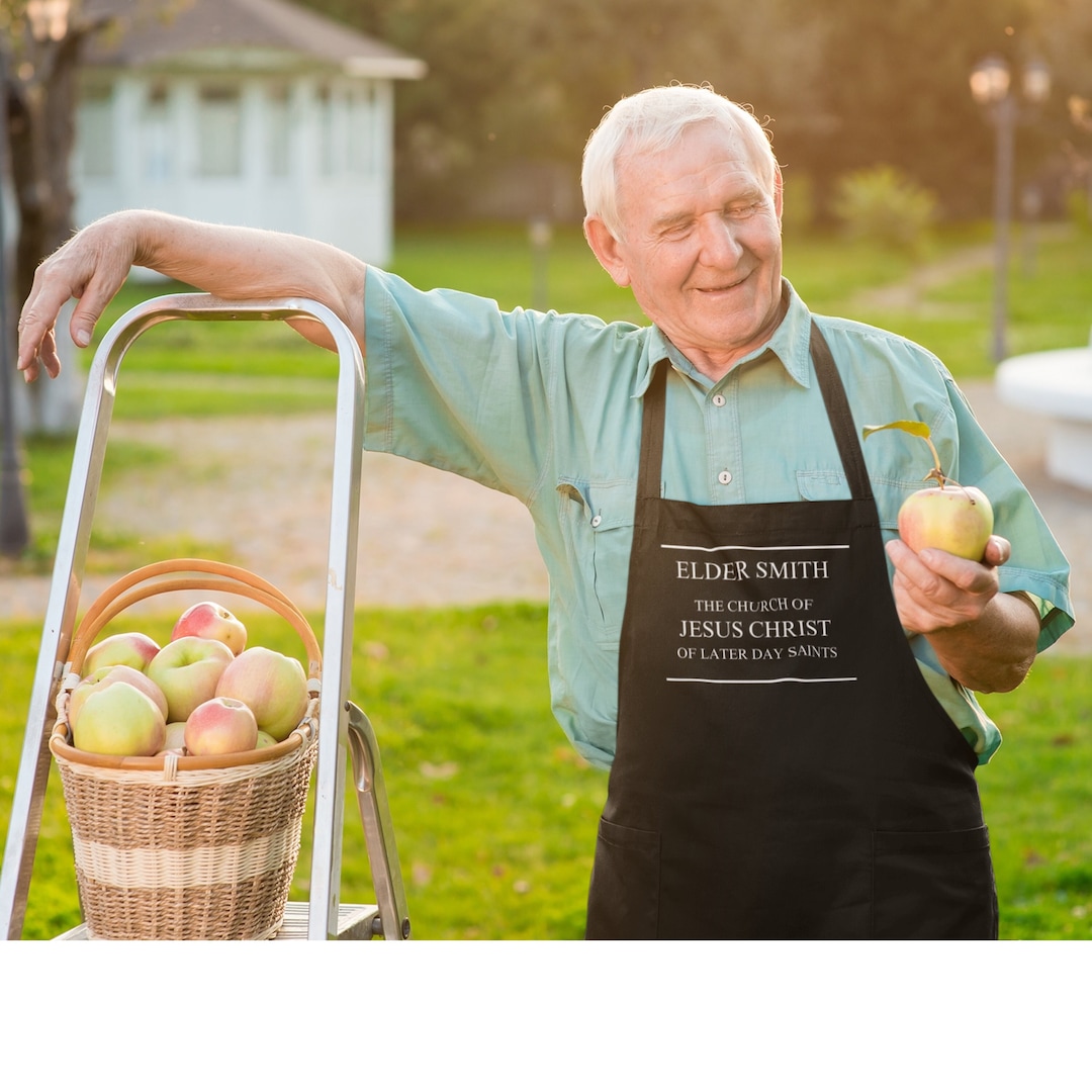 Custom LDS Senior Missionary Apron Perfect Gift LDS Missionaries Name ...
