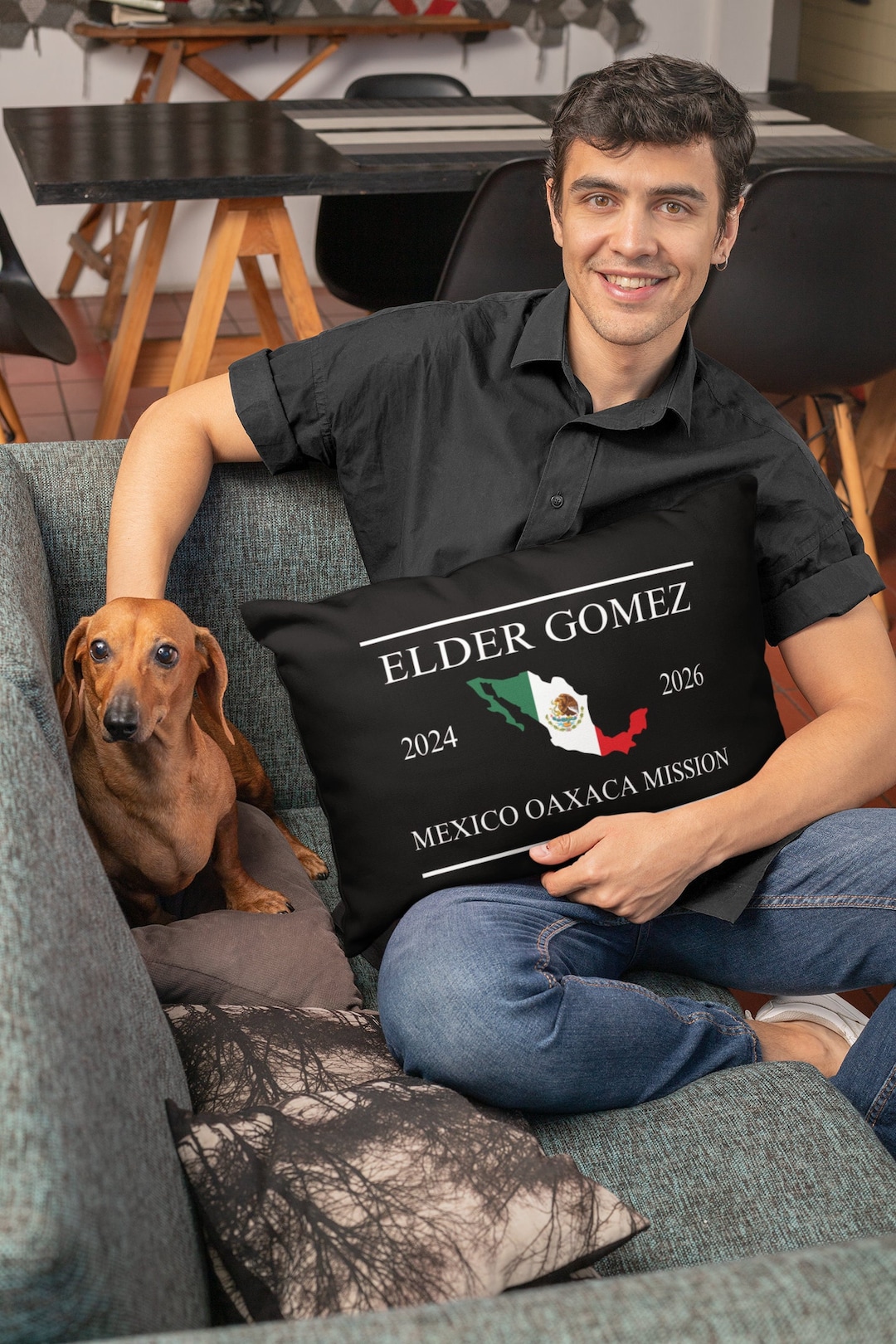 Spanish Custom LDS Missionary Lumbar Pillow LDS Missionary Name Tag ...