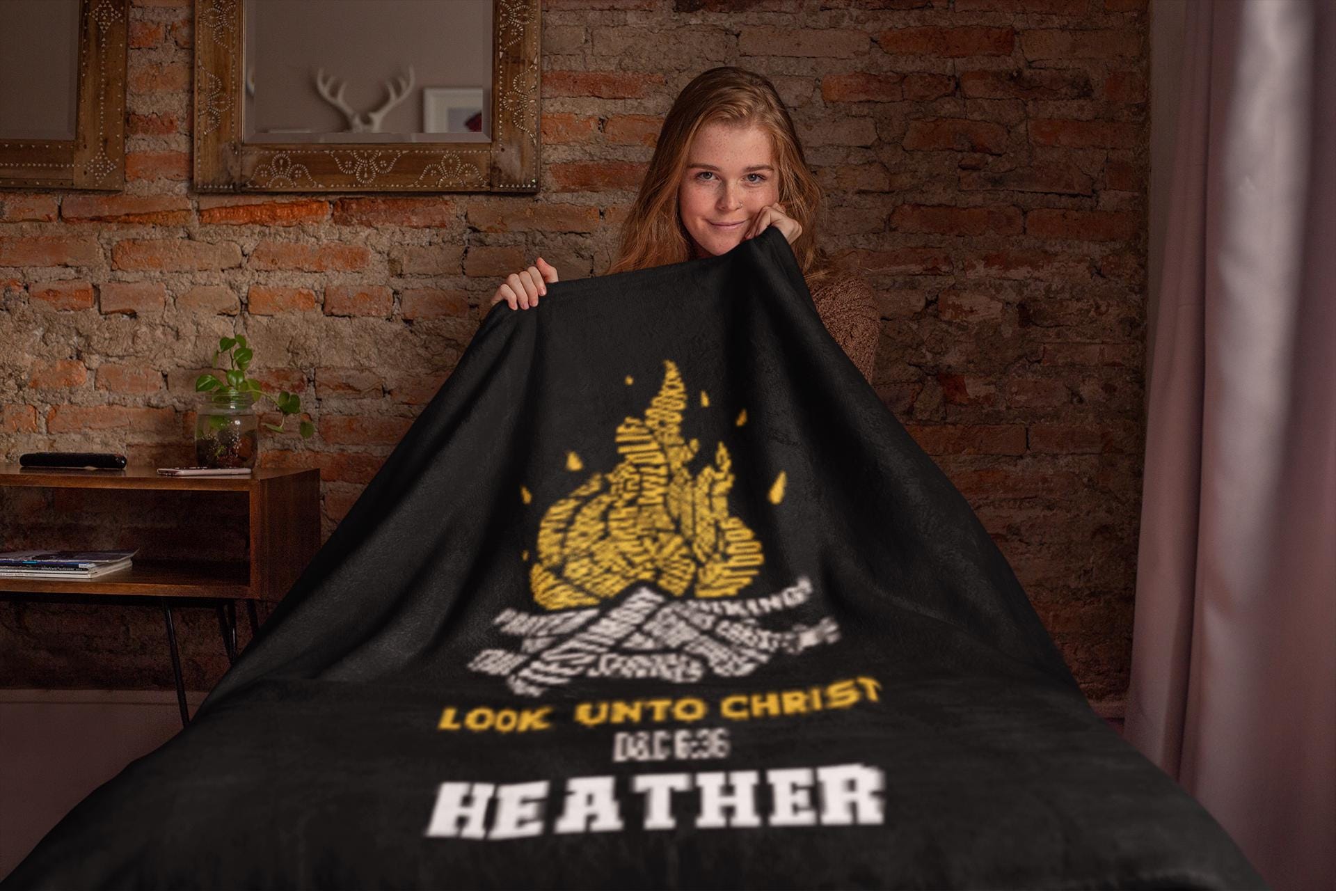 Custom 2025 LDS Youth Theme "look Unto Christ" Velveteen Plush Blanket ...