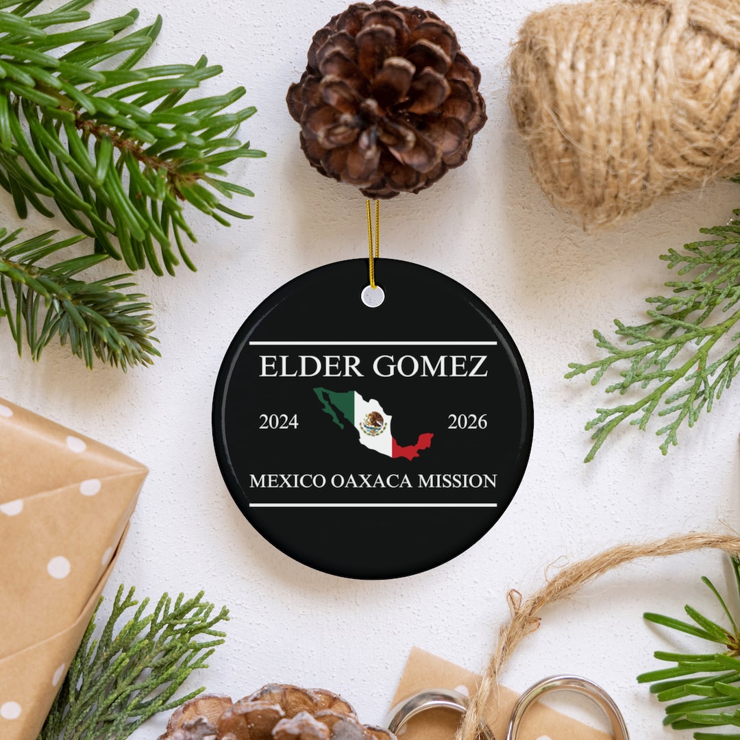 SPANISH Custom LDS Missionary Name Tag Ceramic Ornament Personalized ...