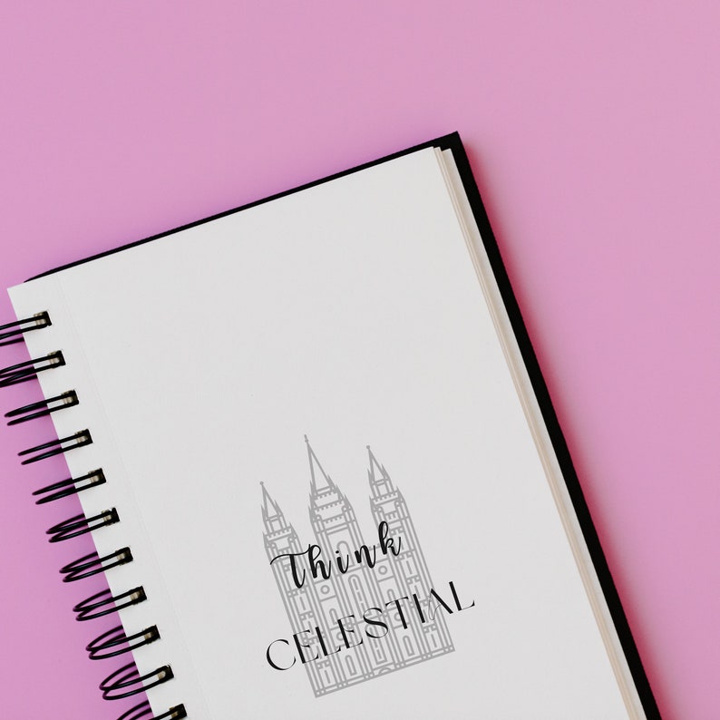 SLC Temple Think Celestial Spiral Notebook Inspire and Uplift People of ...