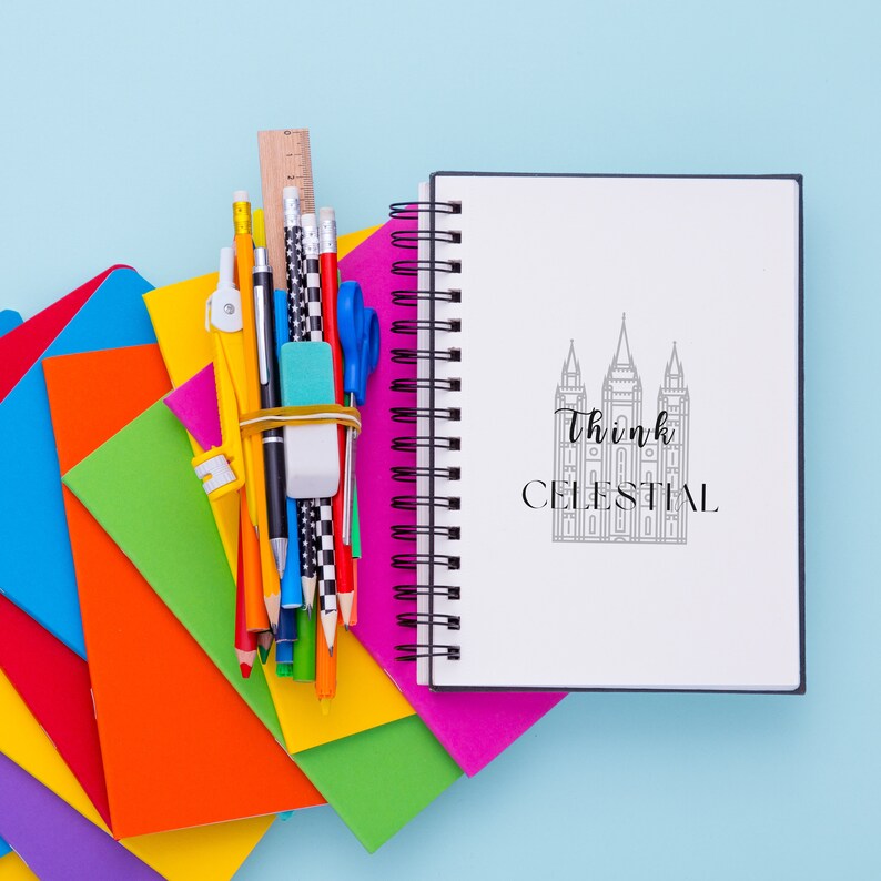 SLC Temple Think Celestial Spiral Notebook Inspire and Uplift People of ...