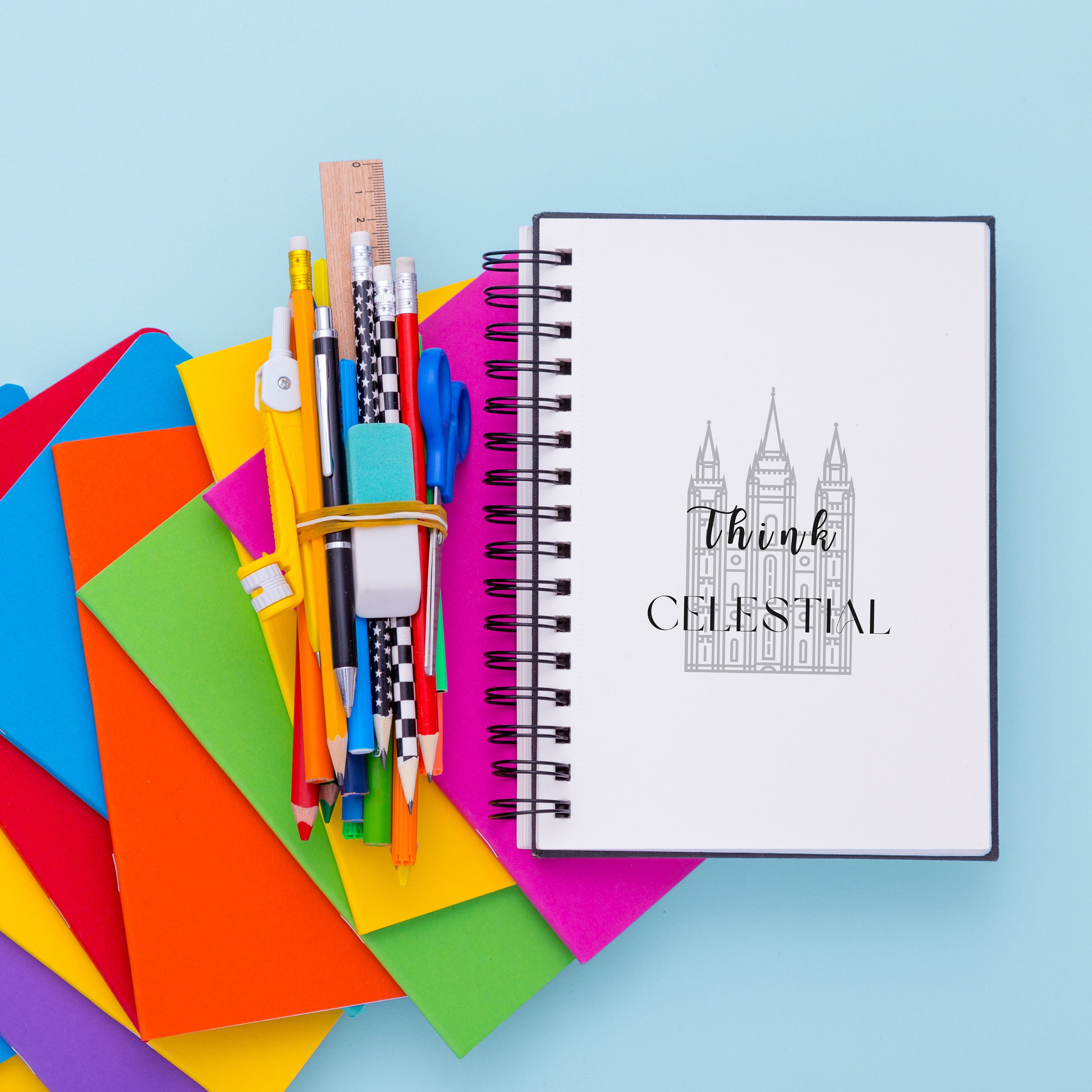 SLC Temple Think Celestial Spiral Notebook Inspire and Uplift People of ...