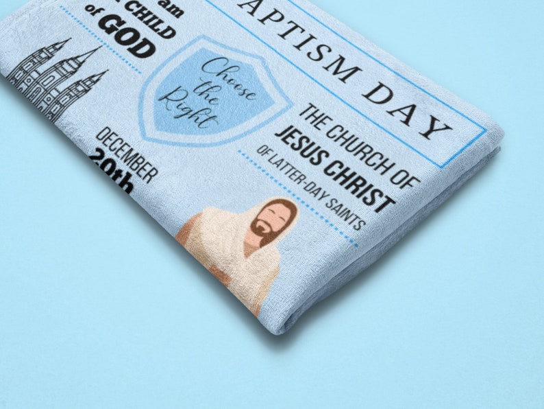 Custom LDS Baptism Blanket Velveteen Plush Blanket CTR Gift for Boy ...