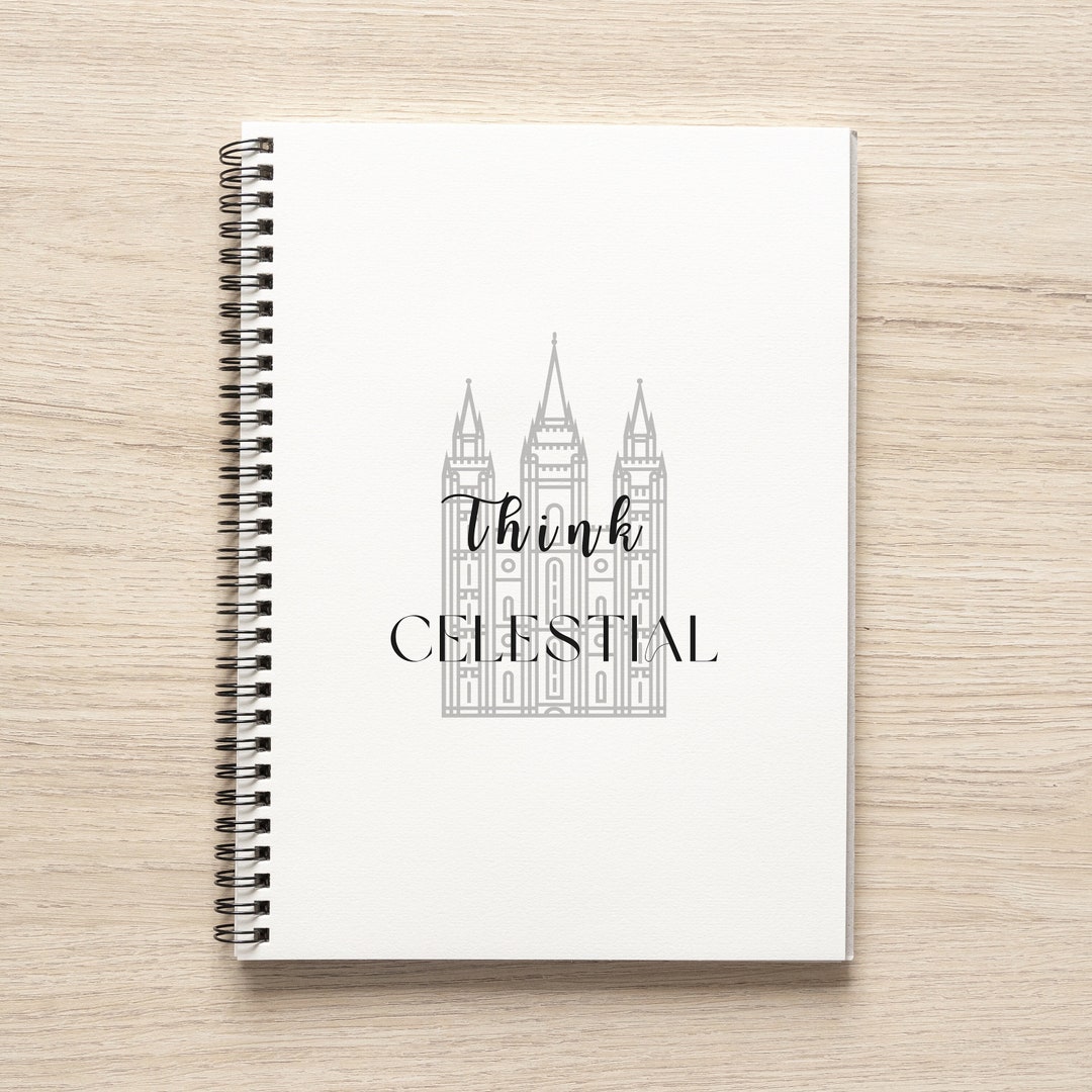 SLC Temple Think Celestial Spiral Notebook Inspire and Uplift People of ...