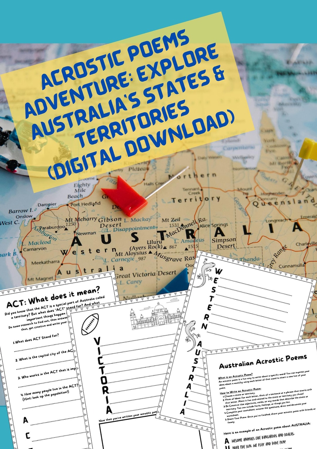 Acrostic Poems Kids Adventure. Explore Australia’s States & Territories ...