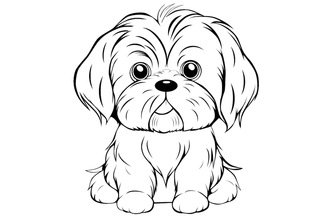 Shih Tzu SVG | Shih Tzu Dog Silhouette | Cute Dog Breed SVG | Shih Tzu ...