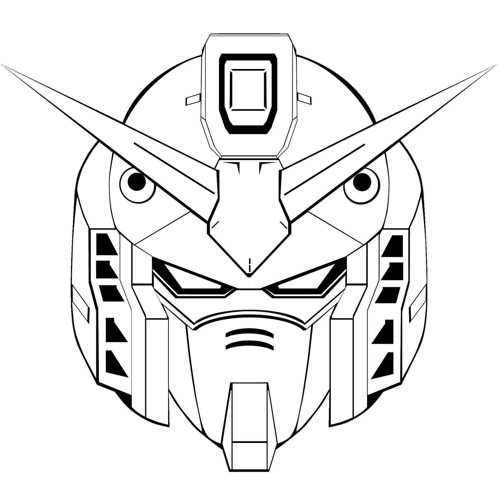 Gundam Head Svg, Gundam Silhouette, Gundam Vector, Gundam Head Clipart ...
