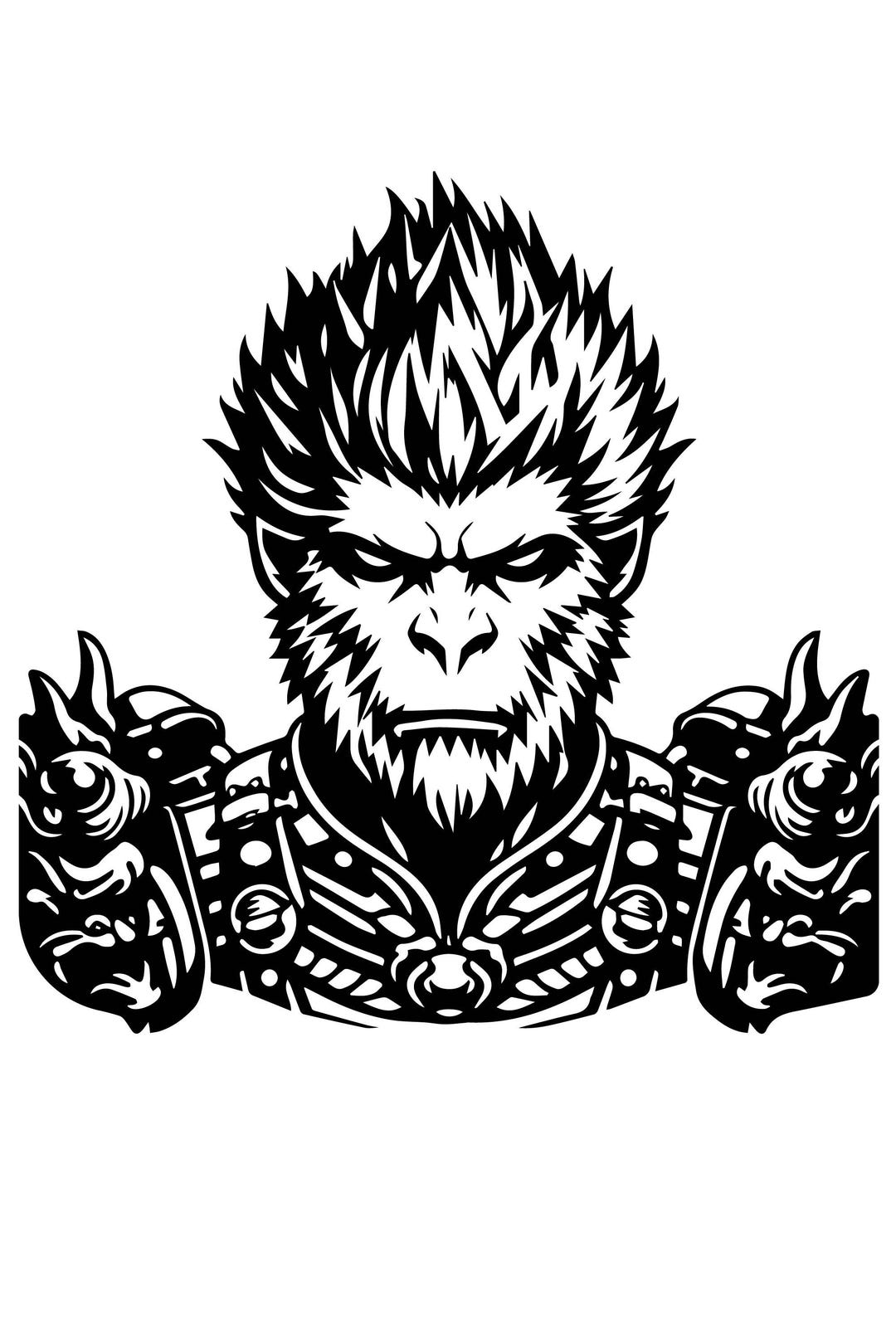 Rey Mono SVG, Vector Wukong, Personaje de juego de PC, SVG, PNG, EPS ...