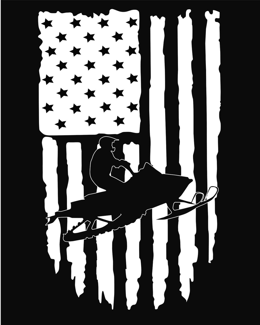 Snowmobile Svg-snowmobile American Flag Svg-snowmobile Silhouette ...