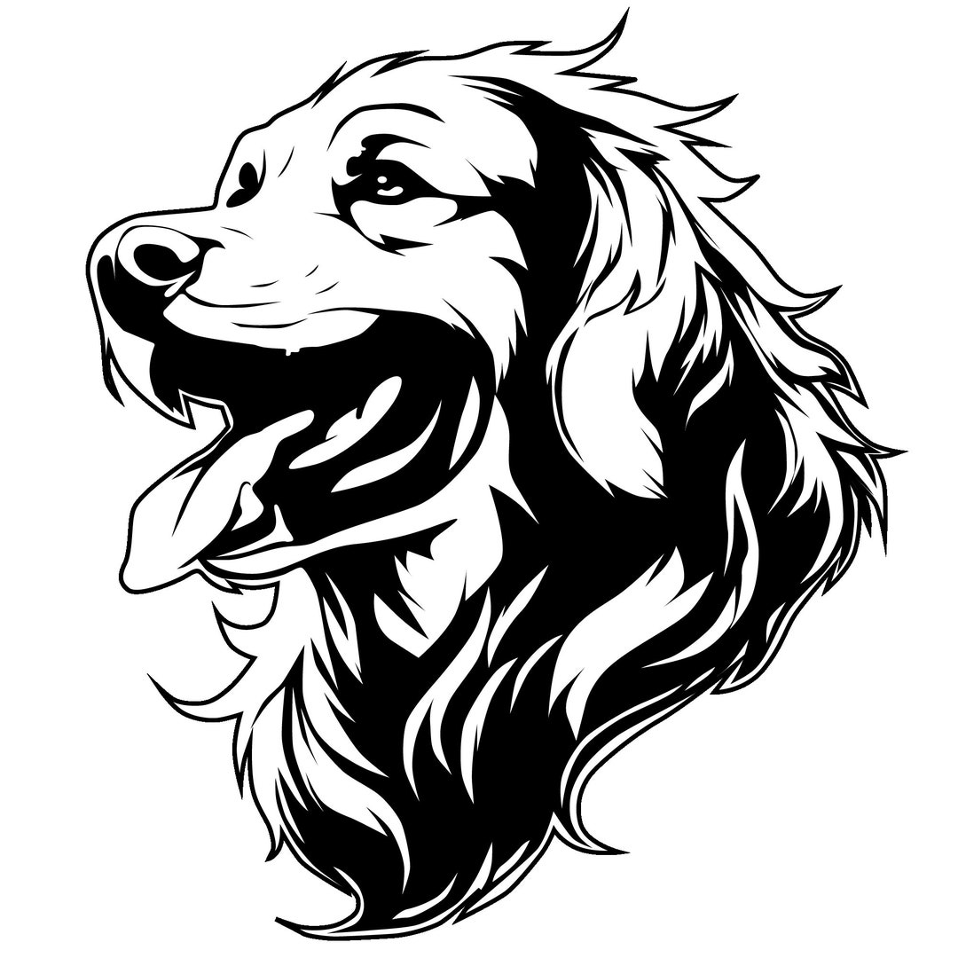 Golden Retriever Head Vector Clipart, SVG PNG EPS (digital Download) - Etsy