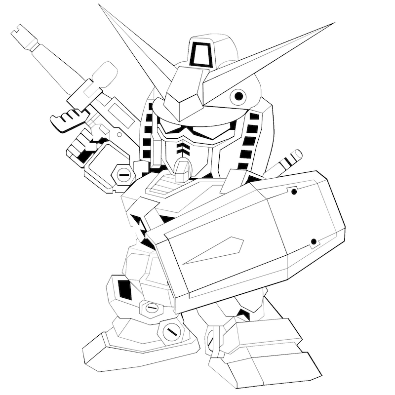 Gundam Robot Drawing - Etsy