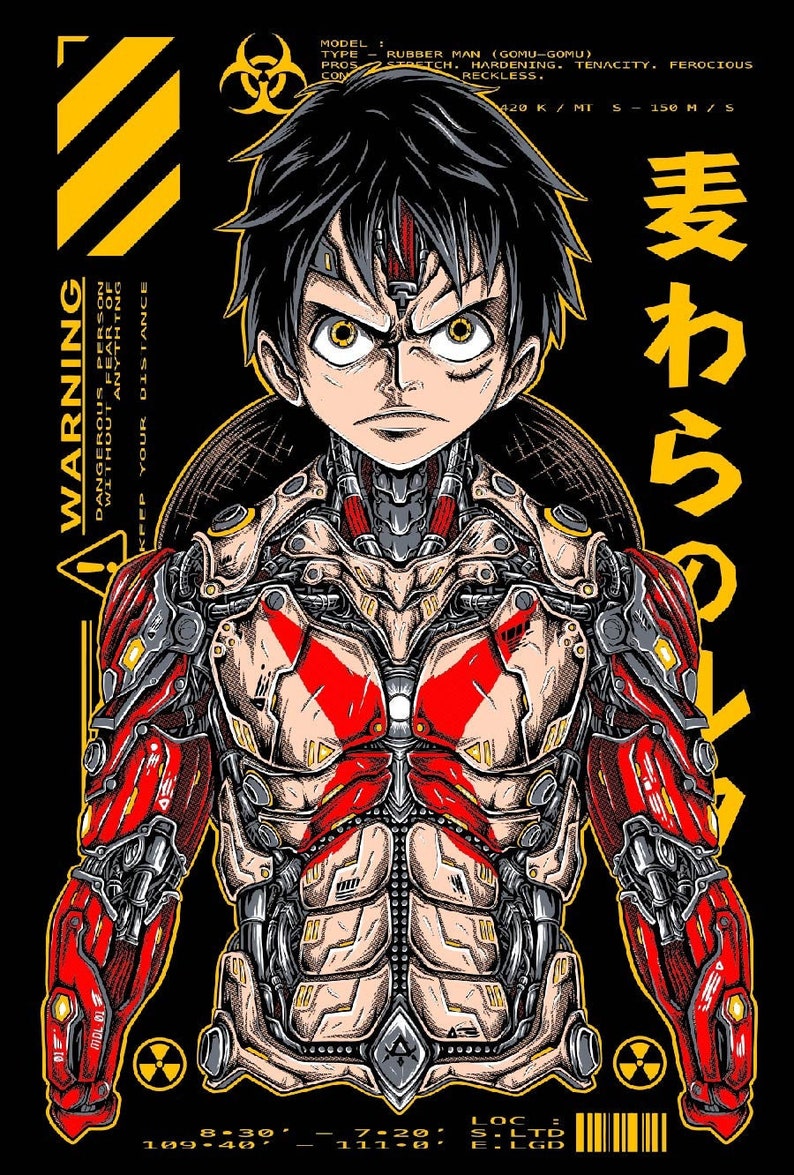 Mechanical Anime Svg, Anime Character, Pirate King Svg, Monkey D Luffy ...