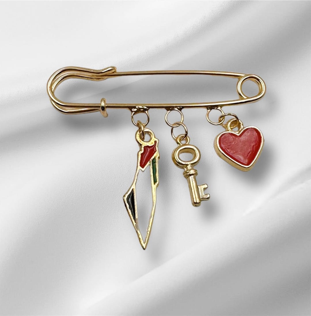 Gold Free Palestine Map Lapel Pin, Palestine Gift, Support Palestine ...