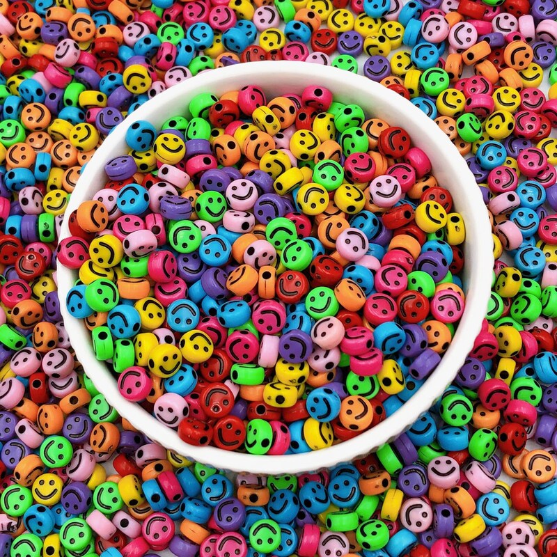 Acrylic Smile Beads - Etsy
