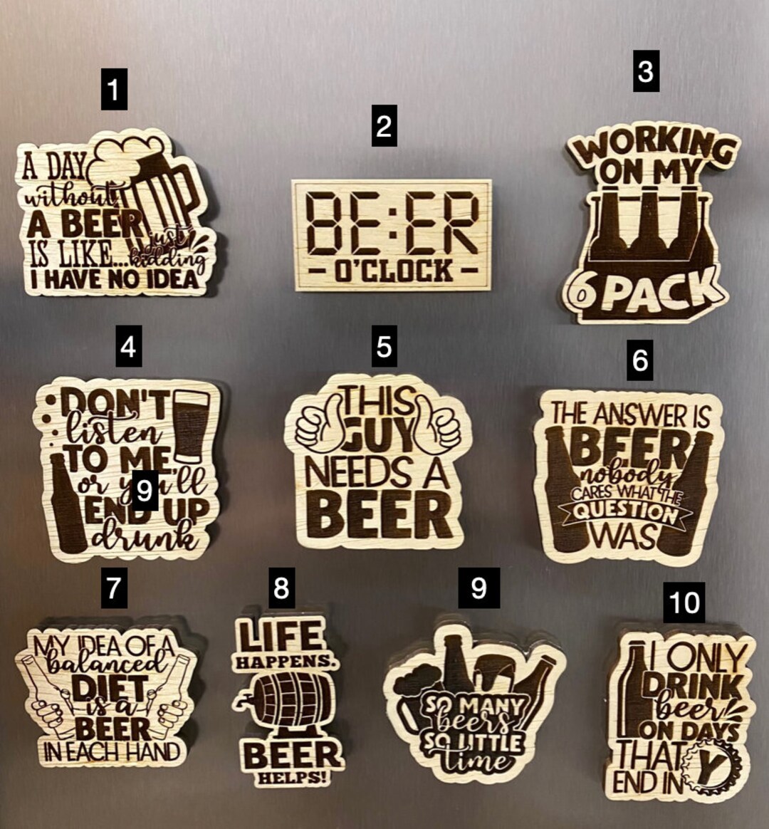 Beer Theme Fridge Magnets | Party | Funny | - Etsy