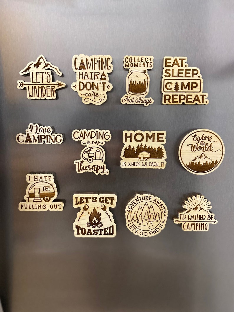Camping Theme Fridge Magnets | Summer | Outdoors | Travel | Nature - Etsy