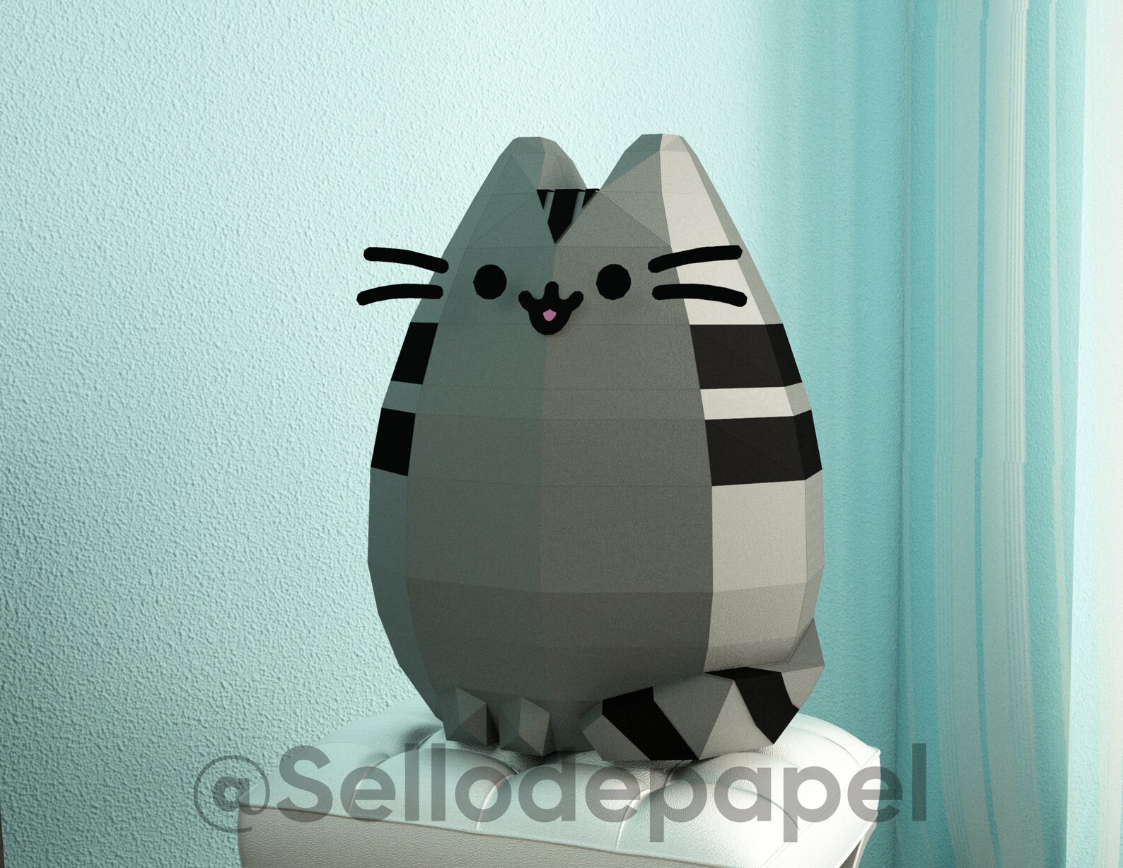 Pusheen Cat Gato chat Papercraft PDF Plantilla DIY 3d Modelo | Etsy España