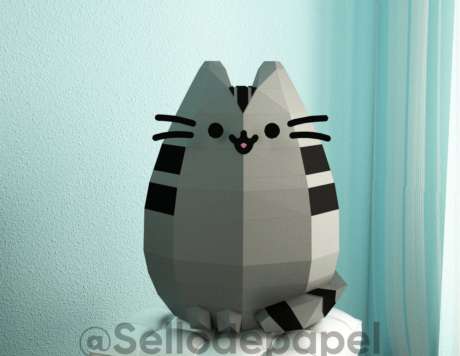 Pusheen Cat Gato Chat Papercraft PDF Plantilla DIY 3d Modelo - Etsy ...