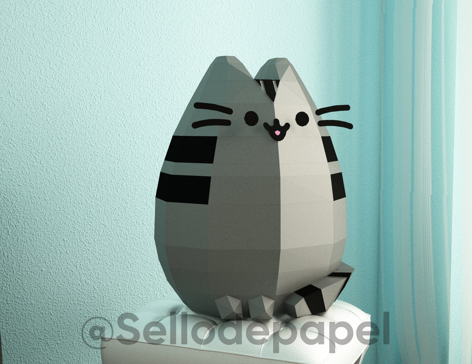 Pusheen Cat Gato Chat Papercraft PDF Plantilla DIY 3d Modelo - Etsy ...