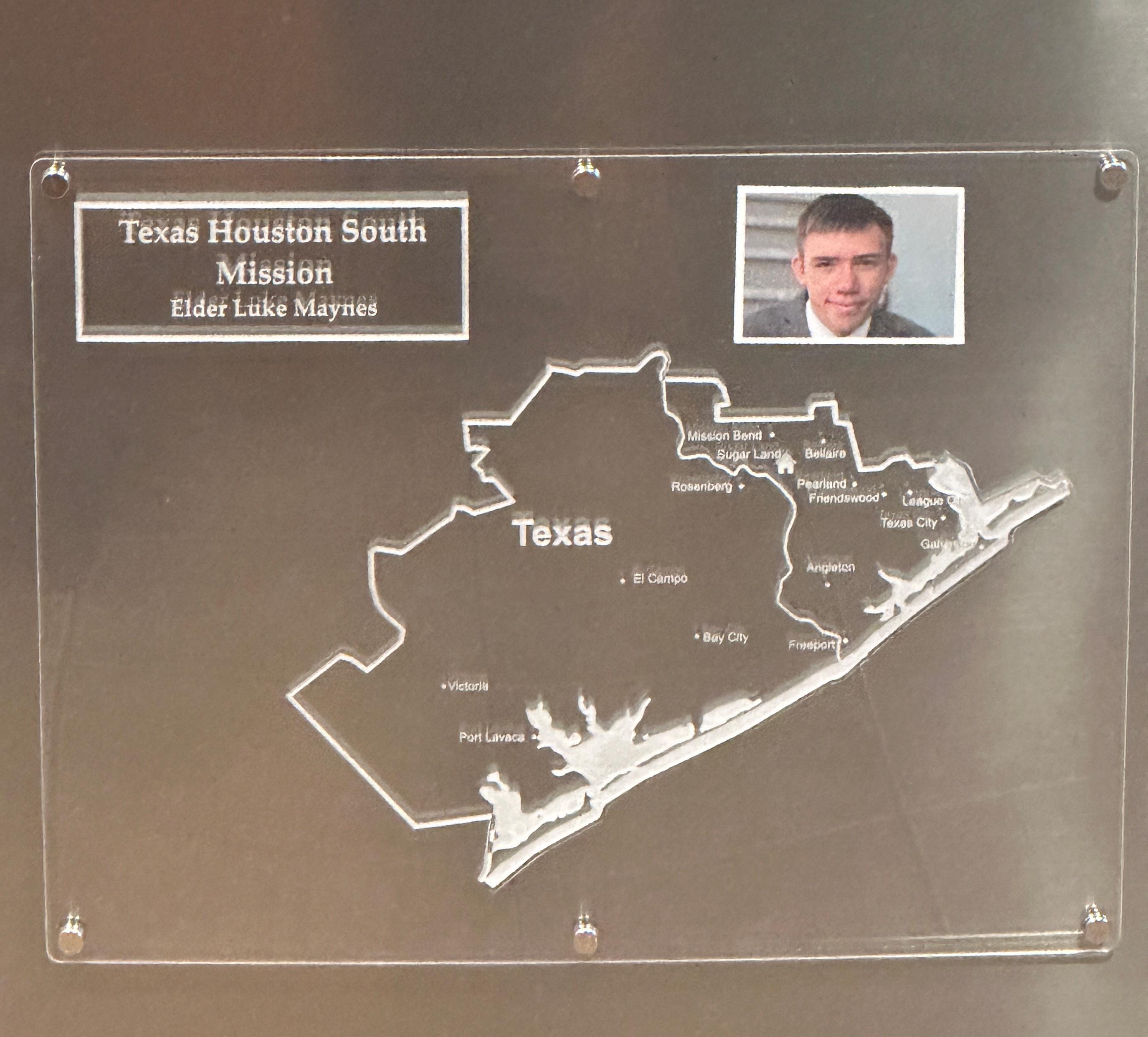 Laser Engraved LDS Mission Map Track Your Missionary's Progress on an ...