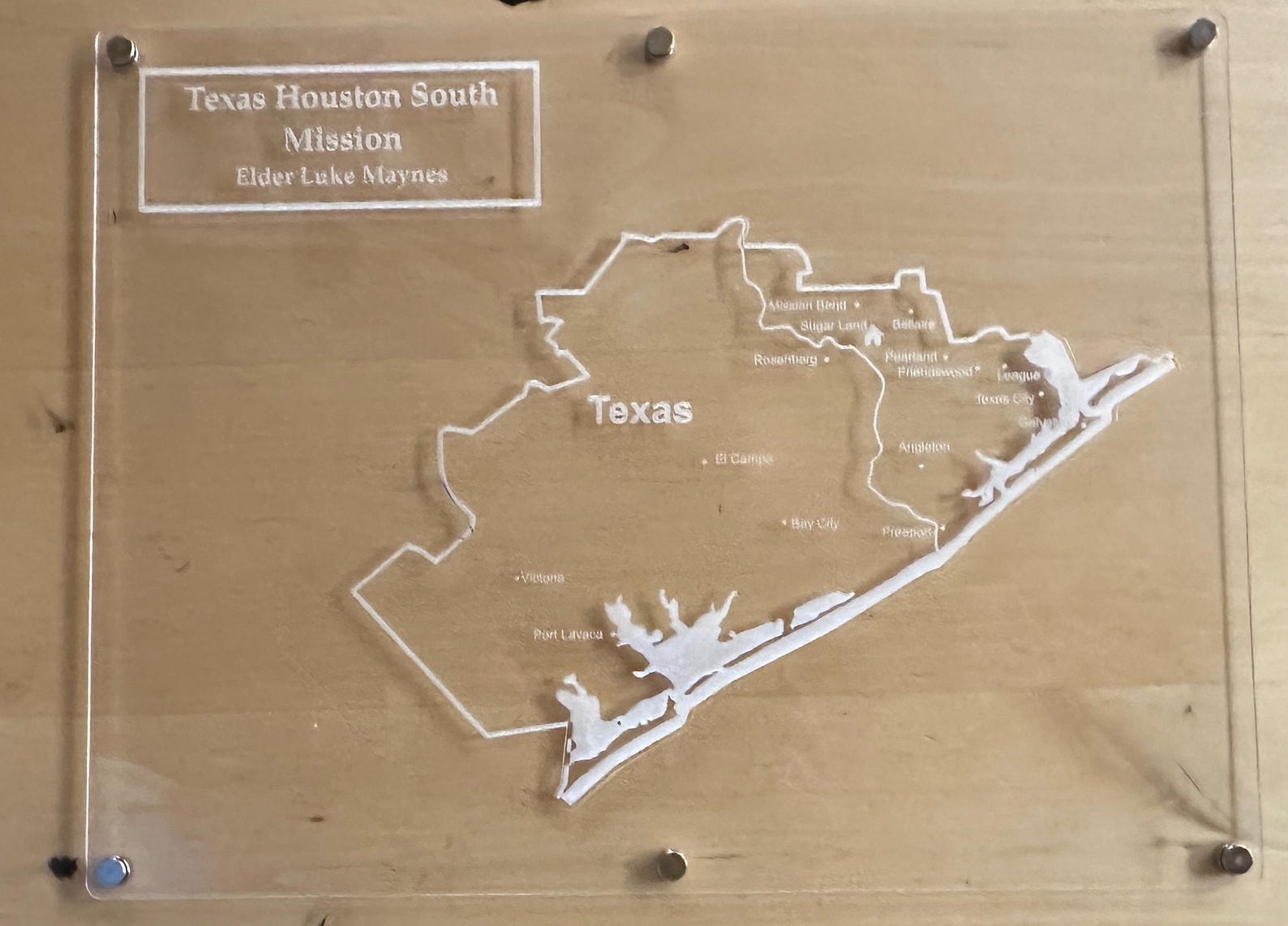 Laser Engraved LDS Mission Map Track Your Missionary's Progress on an ...