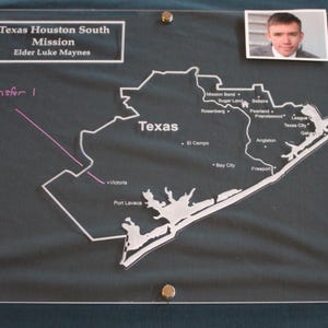Laser Engraved LDS Mission Map Track Your Missionary's Progress on an ...
