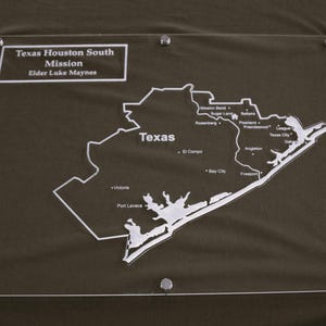 Laser Engraved LDS Mission Map Track Your Missionary's Progress on an ...