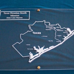 Laser Engraved LDS Mission Map Track Your Missionary's Progress on an ...