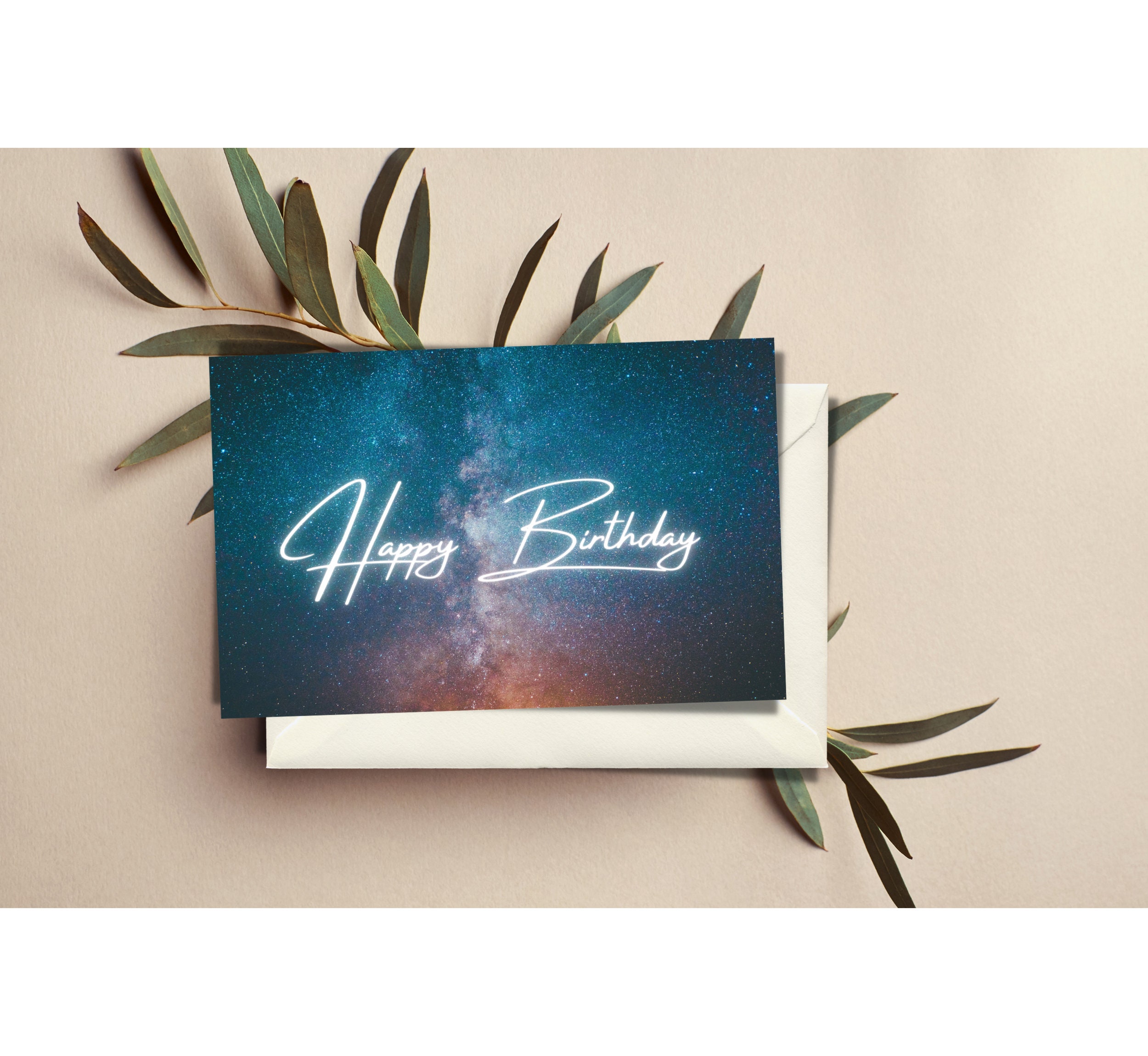 Happy Birthday Galaxy Card • Printable • Instant Download - Etsy