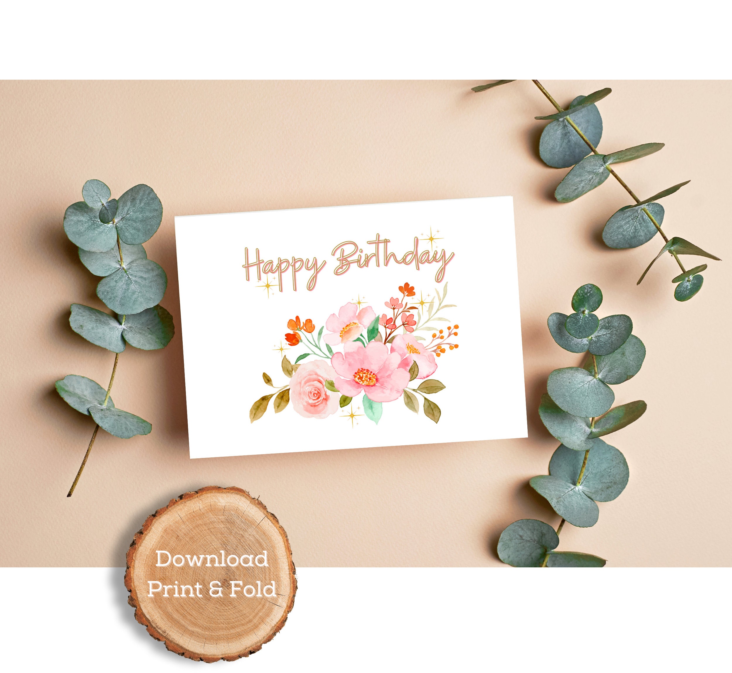 Happy Birthday Card • Printable • Instant Download - Etsy