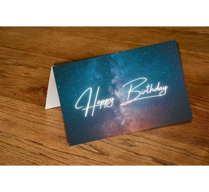 Happy Birthday Galaxy Card • Printable • Instant Download - Etsy