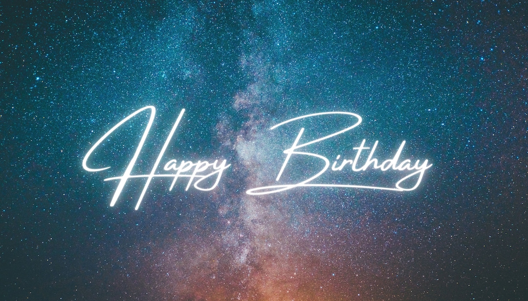 Happy Birthday Galaxy Card • Printable • Instant Download - Etsy