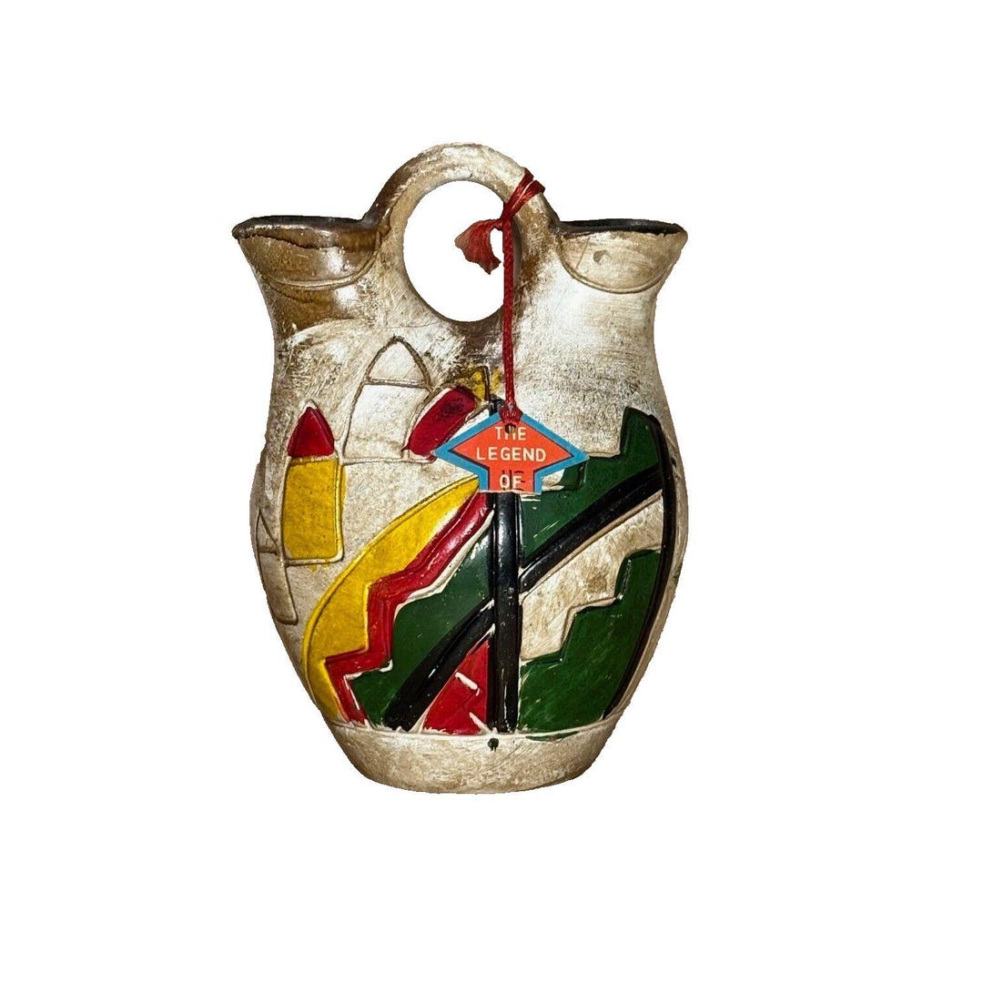Vintage 6" Native American Wedding Pitcher Original Tag - Etsy
