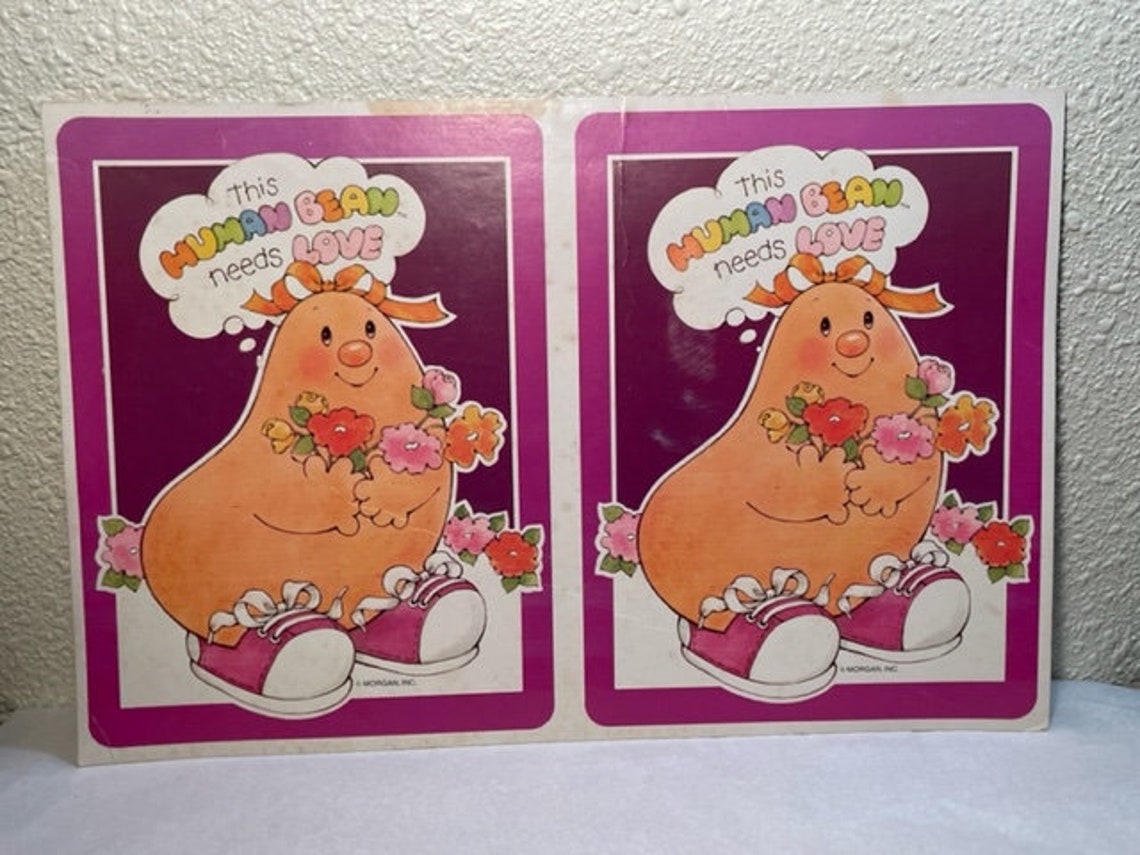 Vintage this Human Beans Needs Love 1980s Paper Goods School Folder - Etsy