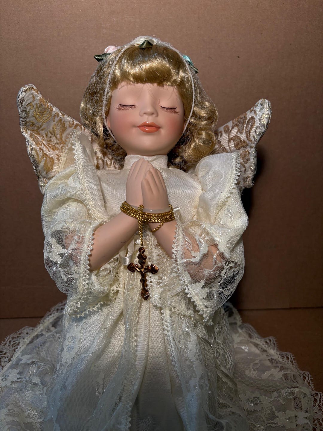 Vintage Porcelain Kneeling Praying Angel Doll - Etsy